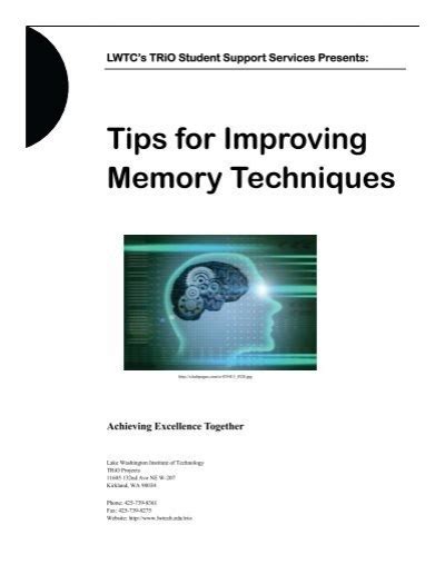 Tips for Improving Memory Techniques â PDF Selkirk College