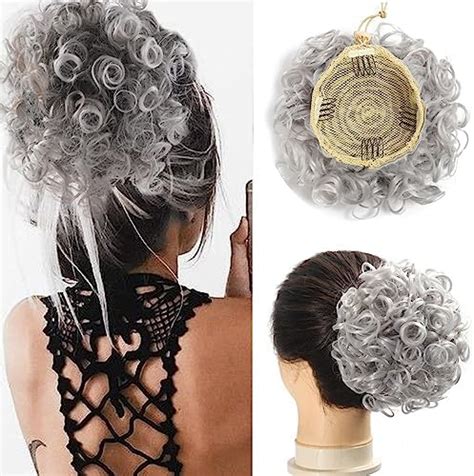 Synthetic Messy Hair Bun Elastic Drawstring Curly Bun