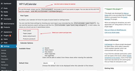 Custom Post Types Load Wordpress Events Into Full Calendar Jquery WordPress Development