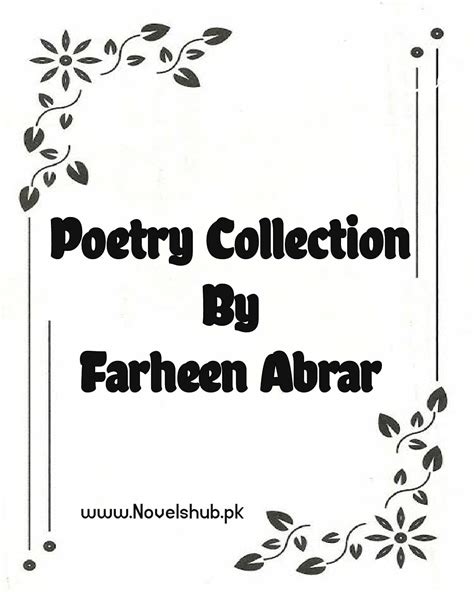 Poetry Collection By Farheen Abrar Novels Hub