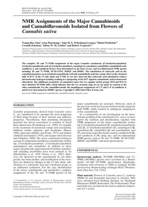 pdf metabolomic differentiation of cannabis s ativa cultivars using 1