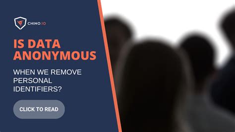 is data anonymous when we remove the personal identifiers