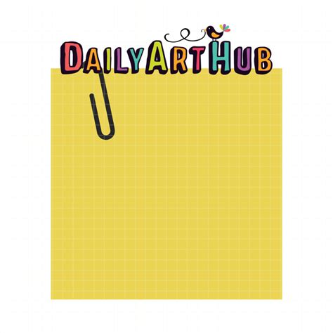 Sticky Note Paper Clip Clip Art Daily Art Hub Graphics Alphabets