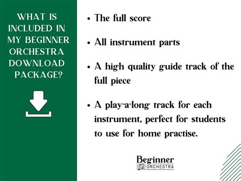 Here S What You Get With Your Beginner Orchestra Download Package