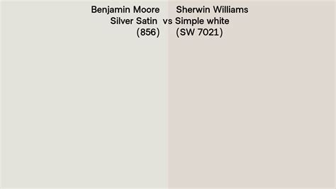 Benjamin Moore Silver Satin 856 Vs Sherwin Williams Simple White Sw