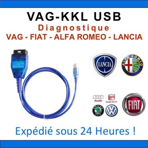 VAG KKL USB Interface Diagnostique VAG FIAT ALFA LANCIA VAG FIAT ECU SCAN Achat Vente