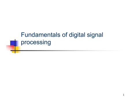 Basic Concepts Of Digital Signal Processing At Douglas Wilder Blog