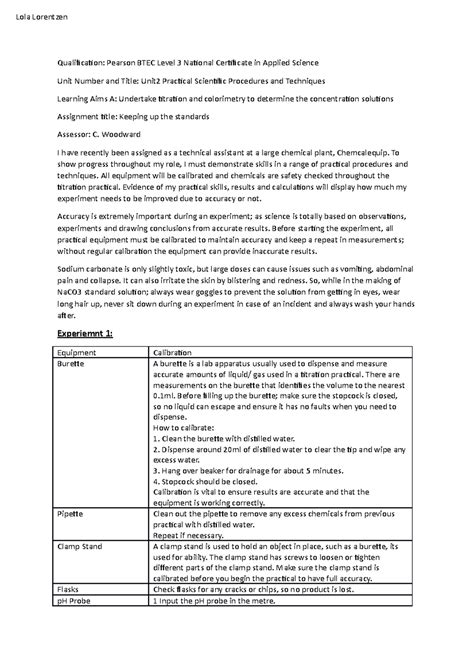 Btec Science Assignment Qualification Pearson Btec Level 3 National