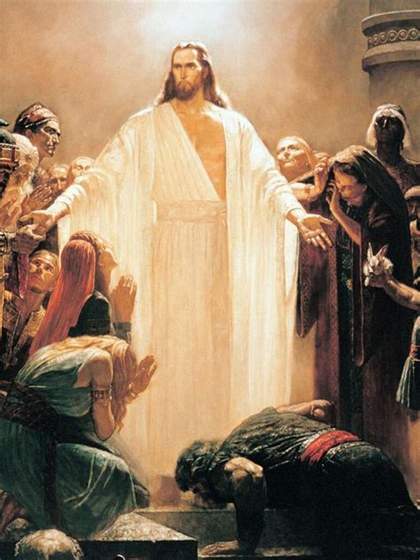 Christ Appearing To The Nephites Jesus Christ Appears To The Nephites