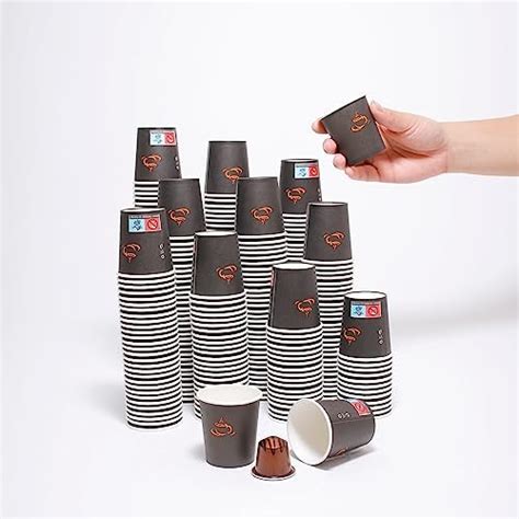 UniR 300 Pcs Gobelets Jetables En Papier Carton 4OZ 120ML Gobelet