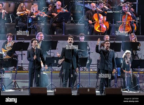 Verona Italy 3th June 2022 The Three Italian Singers Of Il Volo