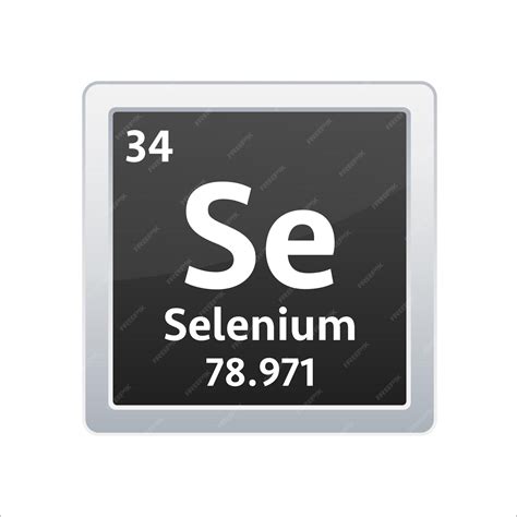 Symbole Du Sélénium élément Chimique Du Tableau Périodique Illustration