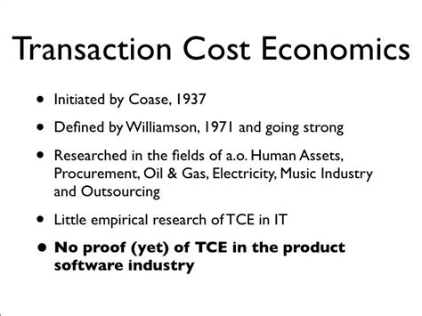 Transaction Cost Theory Request For Participation In Research