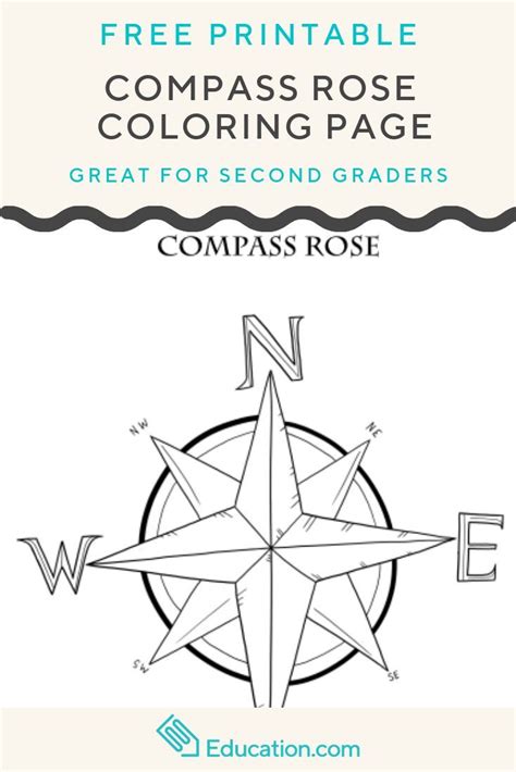 Compass Rose Coloring Sheet Printable