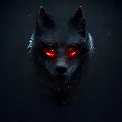 Black Wolf Red Eyes Tattoo