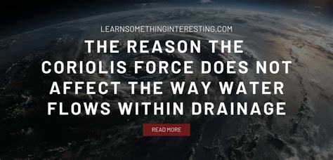 Learn Something Interesting The Reason The Coriolis Force Does Not