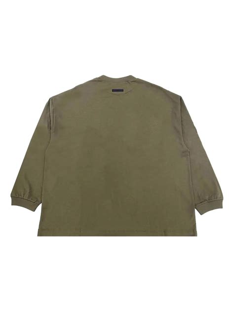 Fear Of God Essentials Logo T Shirt Green Farfetch