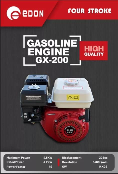 EDON MESIN PENGGERAK GX 200 GASOLINE ENGINE Mesin Penggerak Dinamo MESIN MULTIFUNGSI BISA