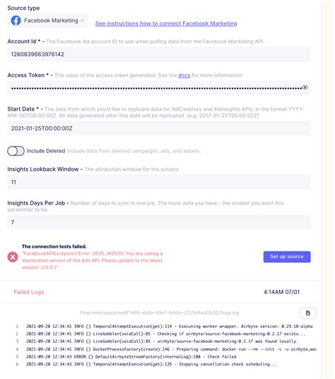 Source Facebook Marketing Upgrade To V12 · Issue 6337 · Airbytehq