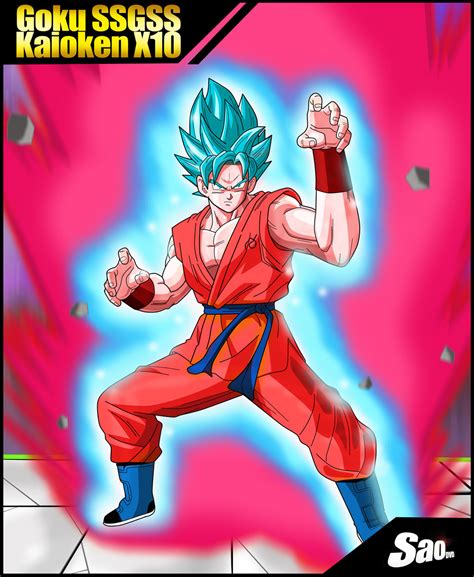 Goku Ssgss Kaioken X10 By Saodvd On Deviantart