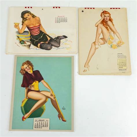 45 And 50 Esquire And 40 Earl Moran Pin Up Calendar