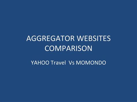 Aggregators Ppt