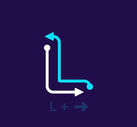 Linear Letter L Logo Unique Logo Abstract Letter Simple Rotating