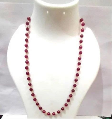 Natural Red Ruby Beads Shape Round At Rs 499piece In Jaipur Id