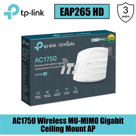 TP Link AC1750 Wireless MU MIMO Gigabit Ceiling Mount Access Point EAP265 HD Shopee Malaysia