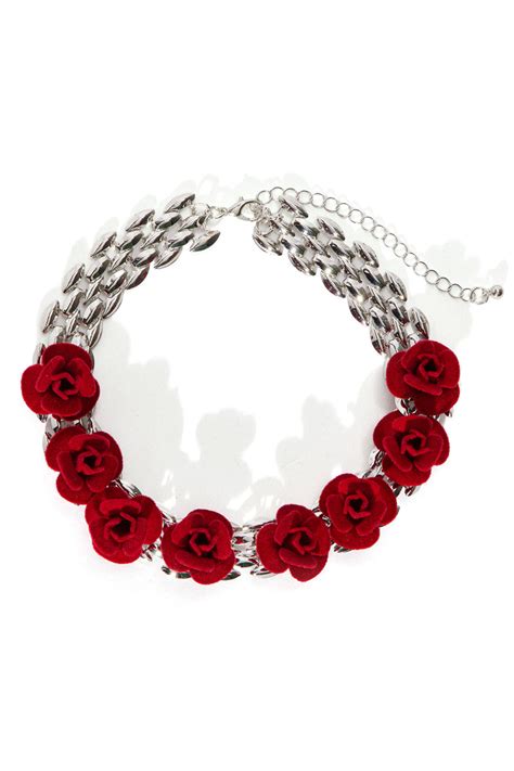 True Romance Choker Silverred Fashion Nova Jewelry Fashion Nova