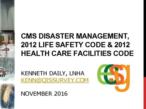 Cms Disaster Management 2012 Life Safety Code