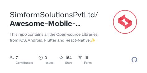 GitHub SimformSolutionsPvtLtd Awesome Mobile Libraries This Repo Contains All The Open Source