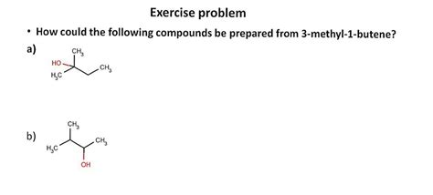 Solved Exercise Problem How Could The Following Compounds