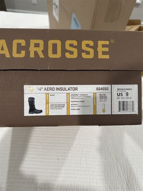 Lacrosse Aero Insulator Boots Size 9 Composite Toe Michigan