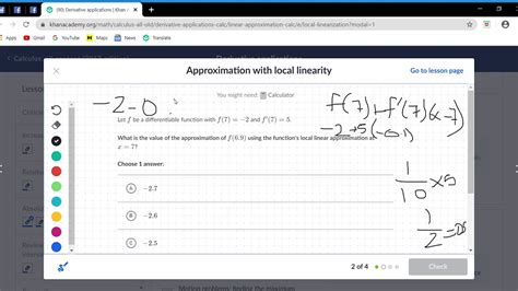 approximation with local linearity exercise in differential calculus