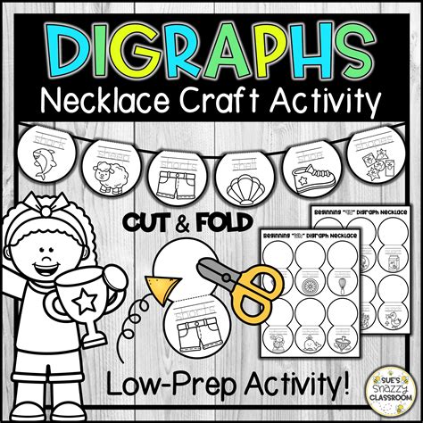 Beginning Digraph Necklace Craft Digraph Practice Activity Made By