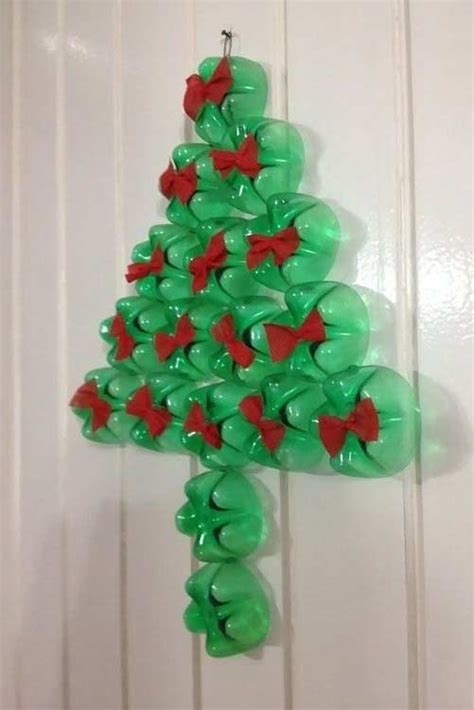 Árvore de Natal de Garrafa PET Ideias e Passo a Passo