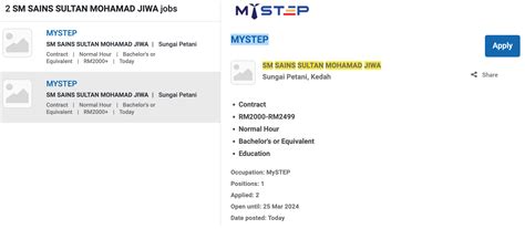 Iklan Jawatan Kosong Sm Sains Sultan Mohamad Jiwa • Portal Kerja Kosong
