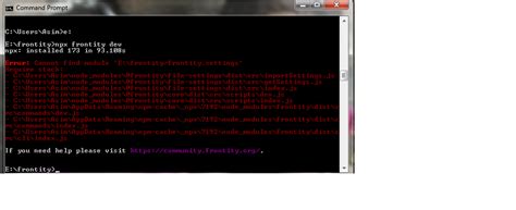 Getting This Error After Writing Npx Frontity Dev On Command Prompt