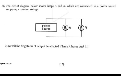 55 The Circuit Diagram Below Shows Lamps A StudyX