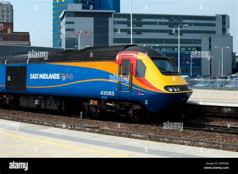 East Midlands Trains Class 43 Hst Train At Leicester Railway Station