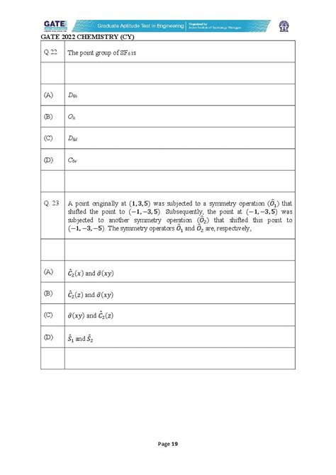 GATE Question Paper PDFs Available Download With Solutions AglaSem Admission