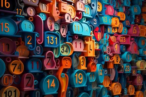 Premium Photo Unveiling The Artistry Vibrant Numbers Conceal The Background
