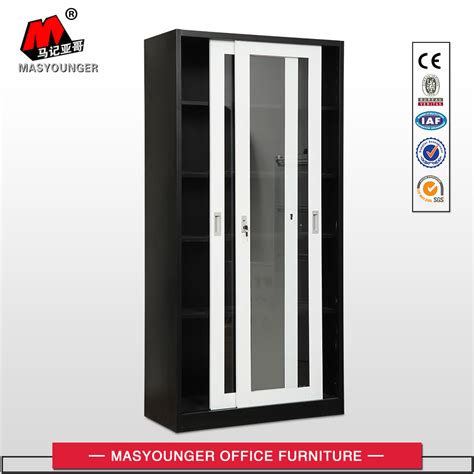 1850mm Height Cupboard Office Use Glass Sliding Door Storage Filing