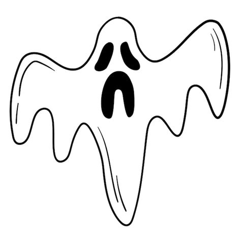 Premium Vector Doodle Sticker Cute Ghost For Halloween