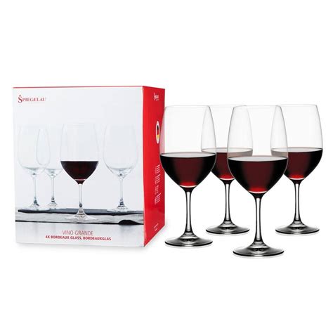 Spiegelau 219 Oz Bordeaux Wine Glasses European Made Lead Free