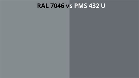 Ral 7046 Vs Pms 432 U Ral Colour Chart Uk