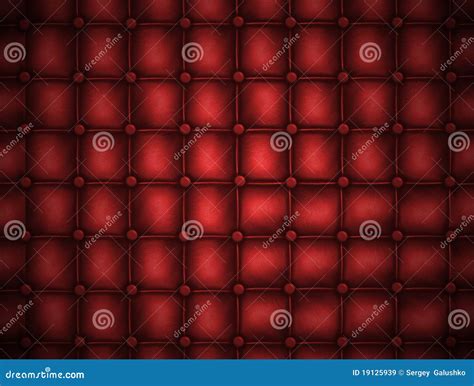 Texture Leather Quilted A Sofa Red Color Stock Illustration