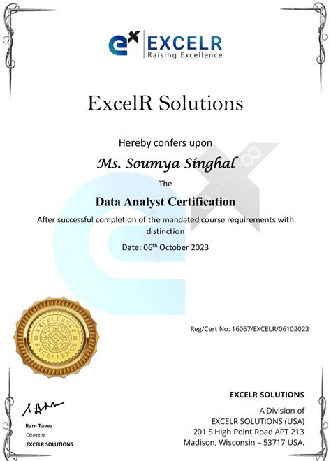Soumya Singhal On Linkedin Dataanalytics Certificationcomplete