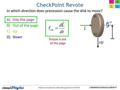 Ppt Lecture 20 Angular Momentum Vector And Precession Powerpoint Presentation Id 1898157